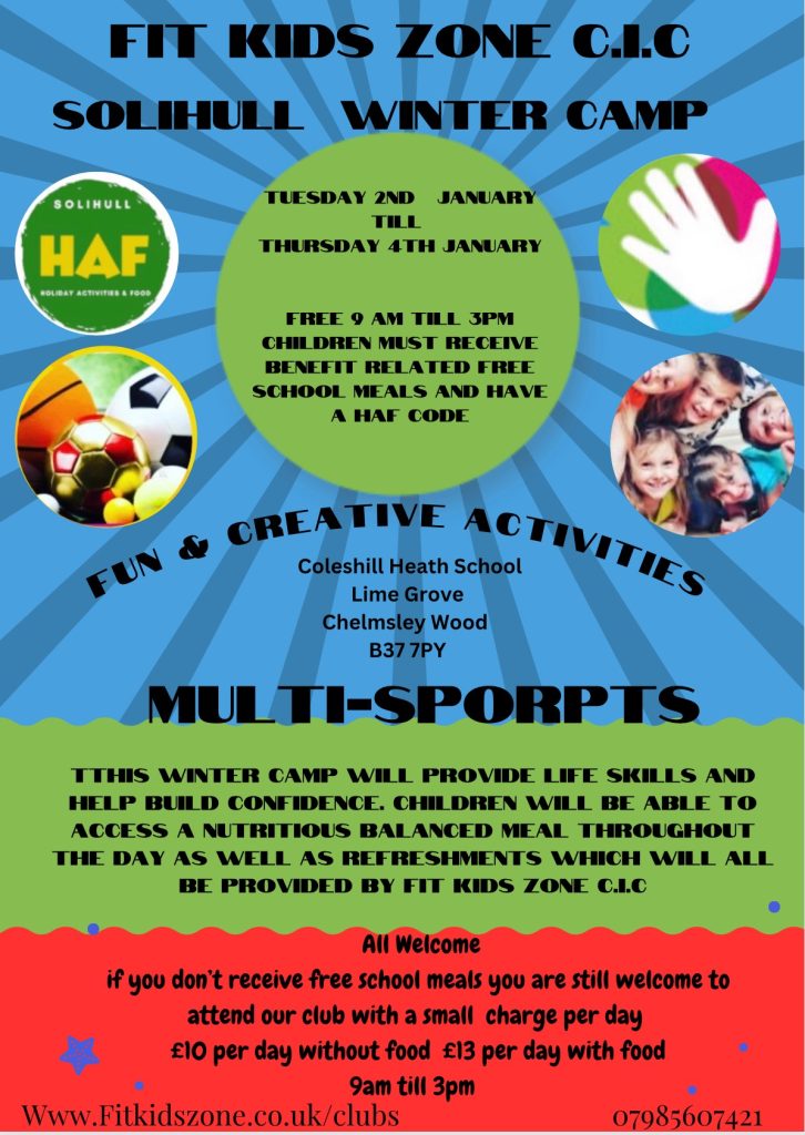 Solihull Winter Camp - Fit Kids Zone